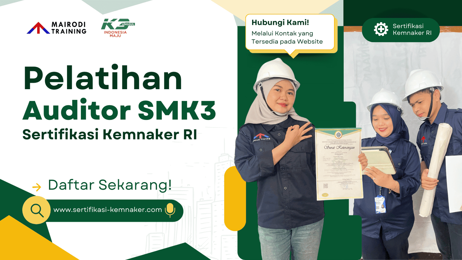 Pelatihan Auditor SMK3 - Training Sertifikasi Kemnaker RI