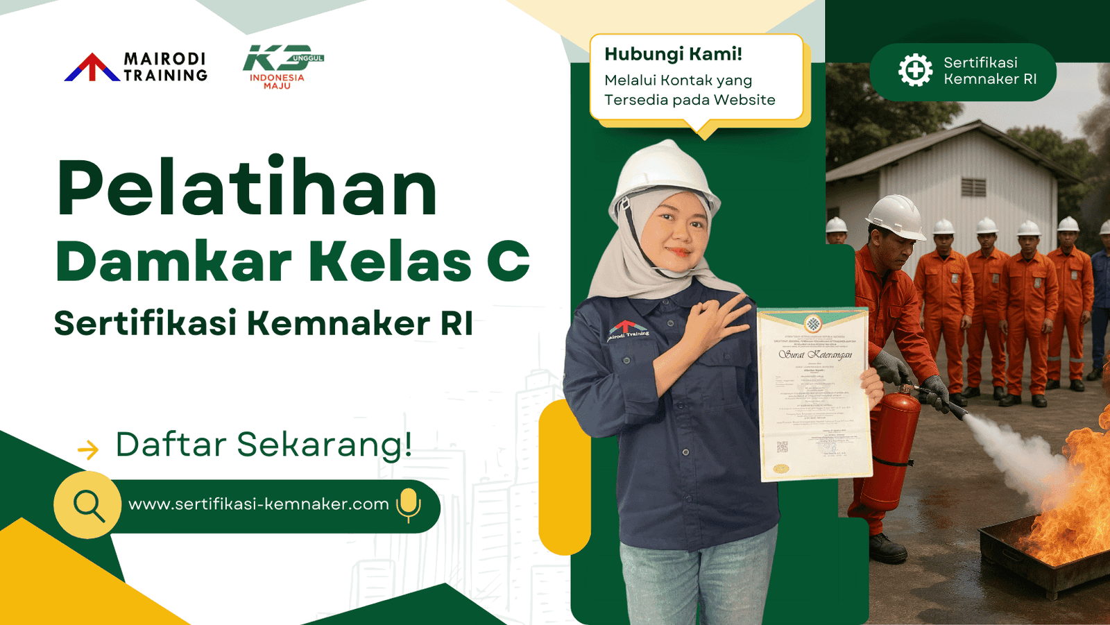 Pelatihan Damkar Kelas C - Sertifikasi Kemnaker RI