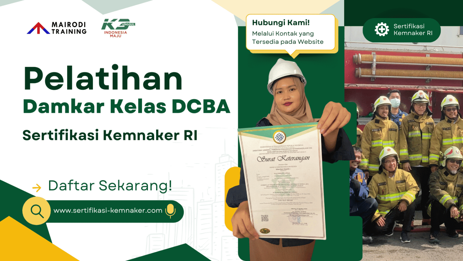 Pelatihan Damkar Kelas DCBA - Sertifikasi Kemnaker RI
